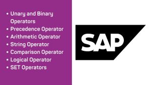 Operators in SAP HANA Cloud - SAPfaqs.com