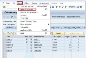 How to Create Append Structure in SAP ABAP - SAPfaqs.com